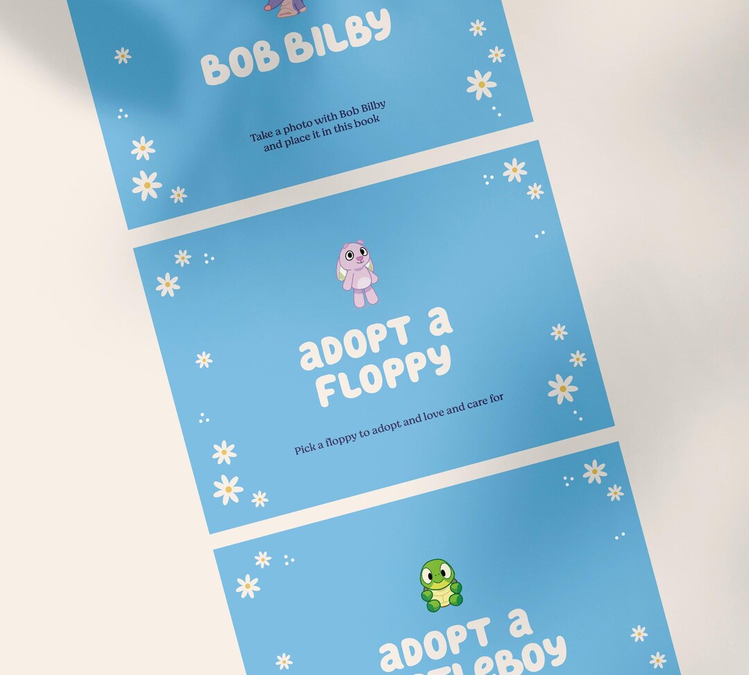 Bluey Bingo Birthday Party Signs (digital Download) | Adopt a Turtleboy ...