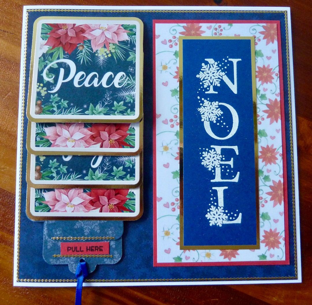 Interactive Christmas Card Handmade 6x6 Christmas Greeting - Etsy