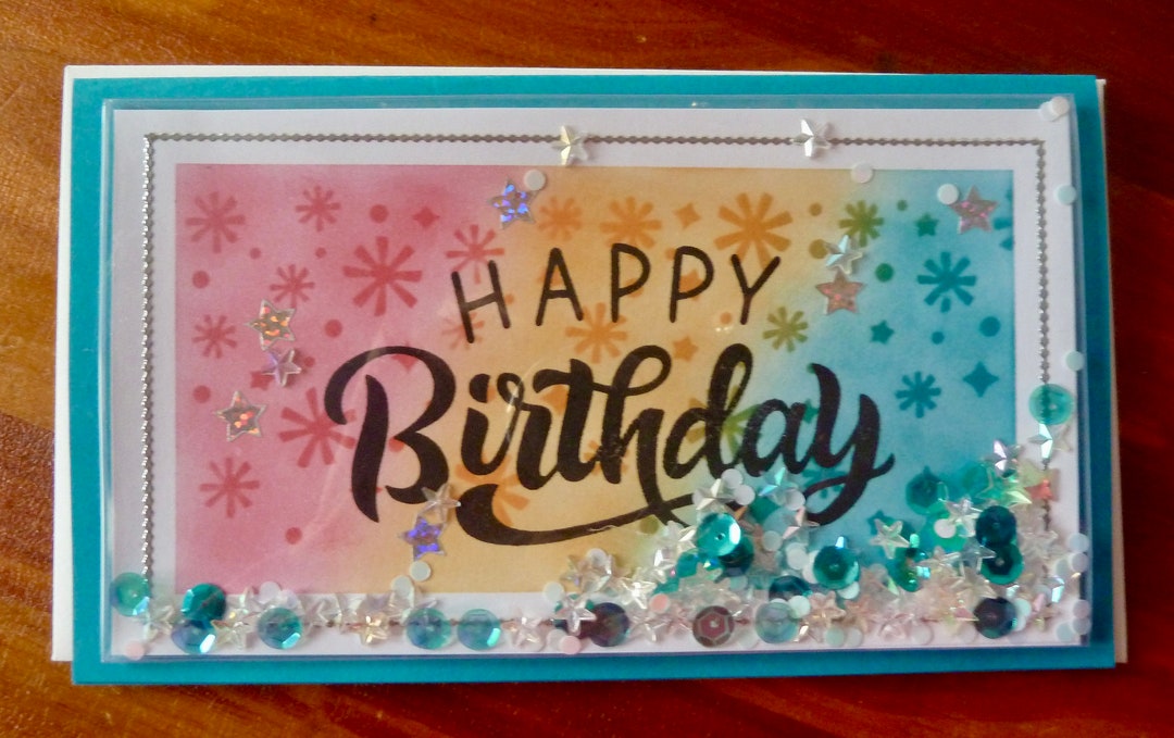 Fun Shaker Birthday Card, Interactive Birthday Greeting Card, Cute ...