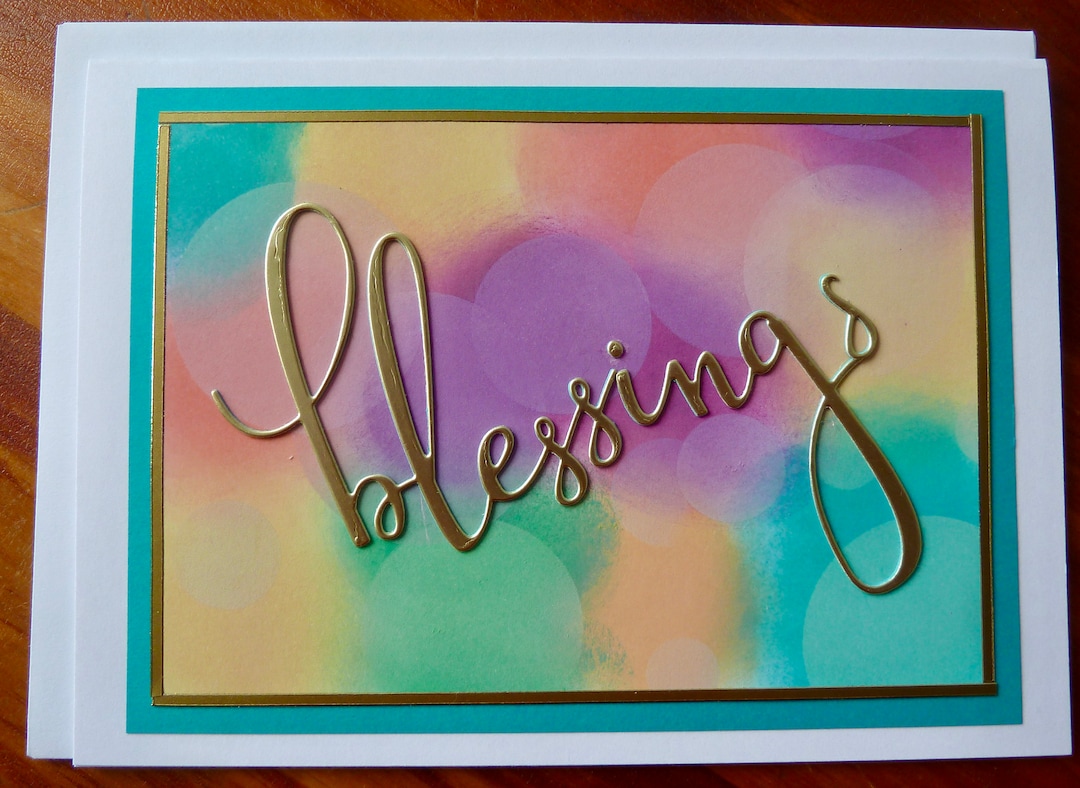 Blessings Greeting Card, Handmade 5x7 Thinking of You Card ...