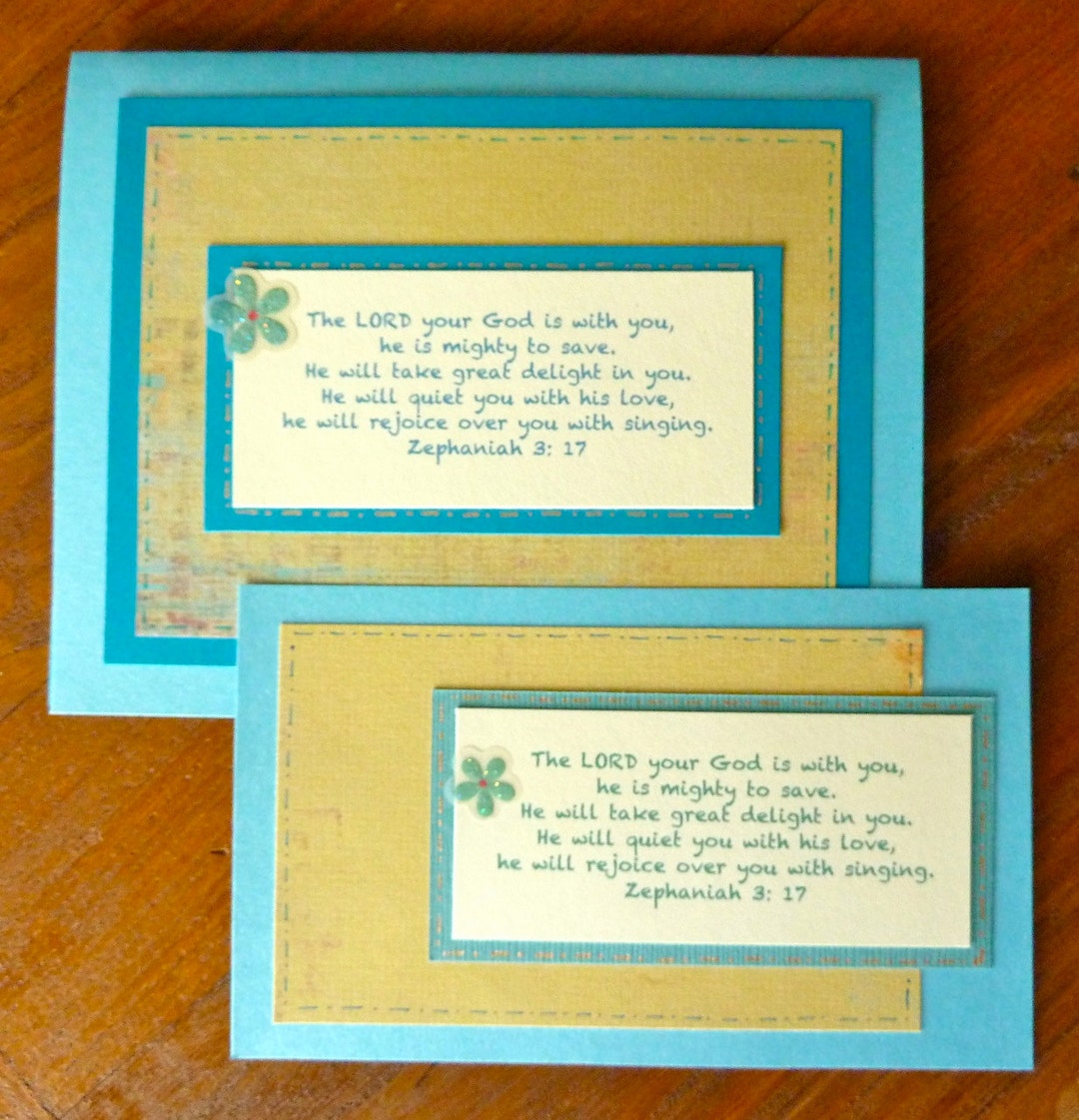 The Lord Your God is With You, Inspiring Bible Greeting Card With 3x5 ...