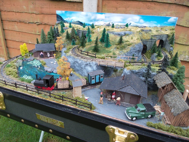 Charming Narrow Gauge Model Railway in a Briefcase - Etsy