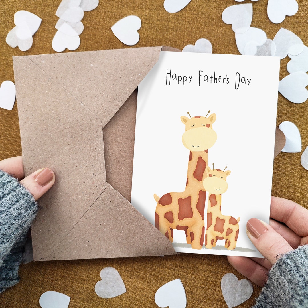 Cute Giraffe Father's Day Card - First Fathers Day - Card for Dad ...
