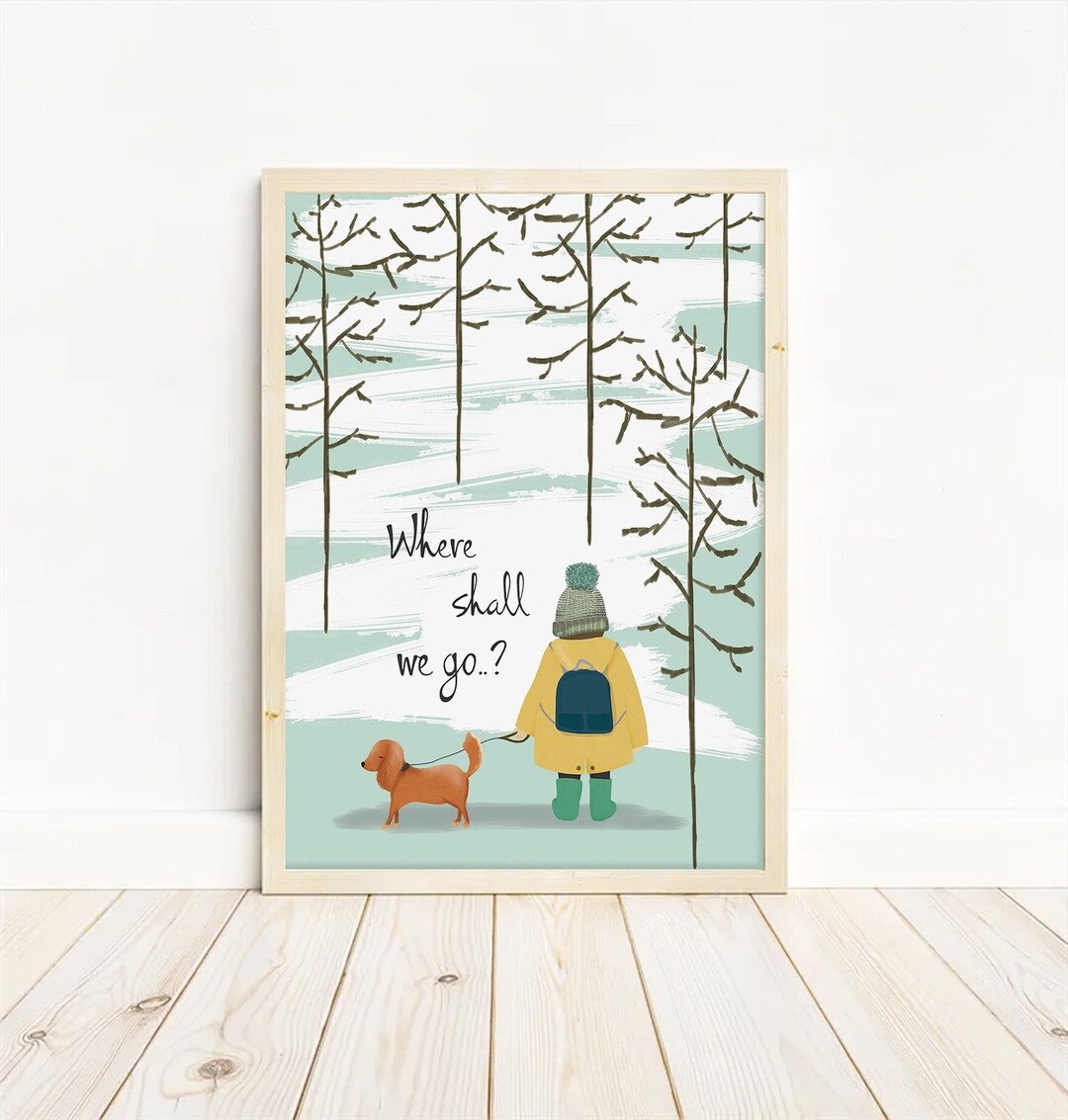 Adventure Dog Print Digital Download Where Shall We Go Nursery Decor ...