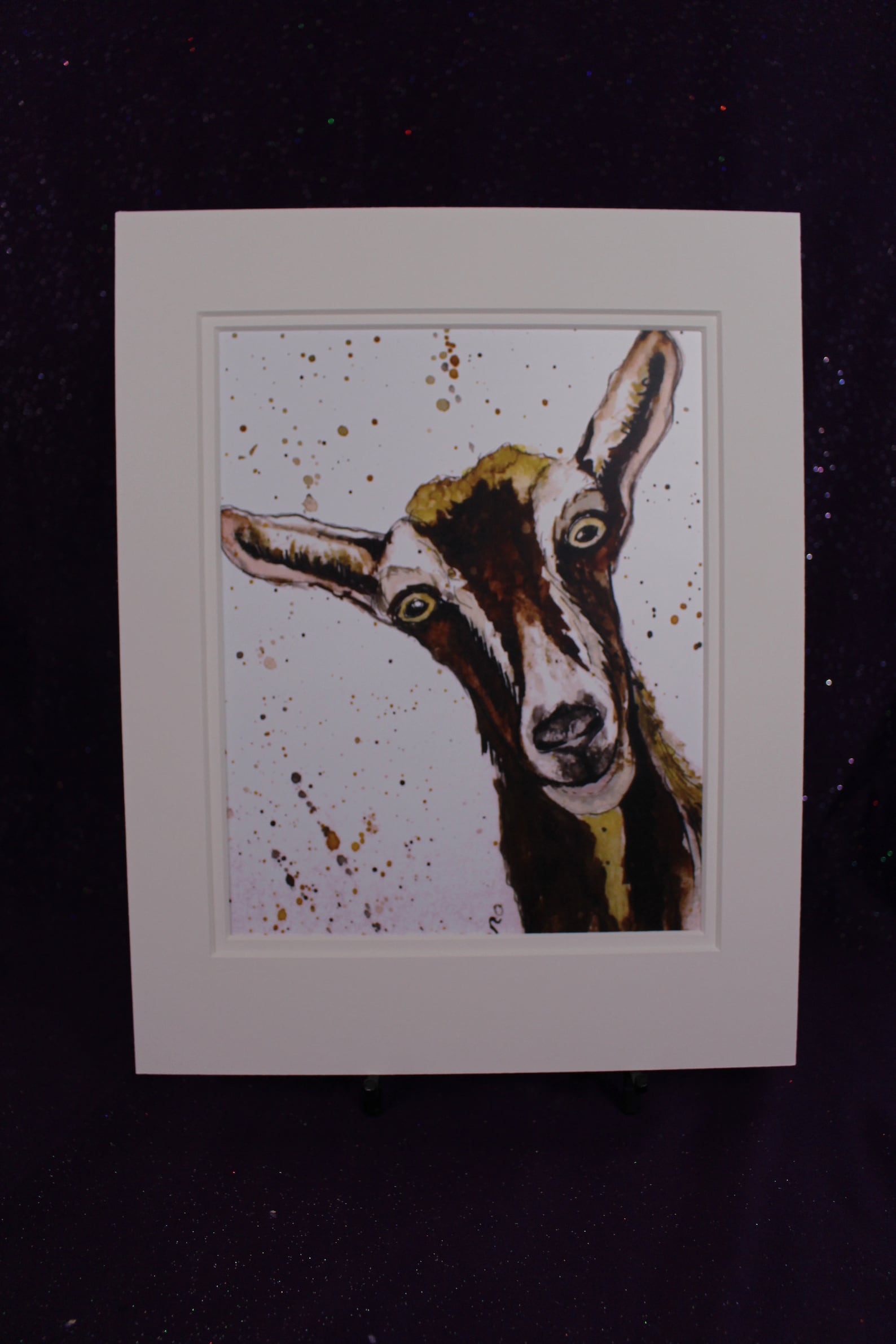 Goat Matted print Abstract Goat Painting Pen & Ink - Etsy.de