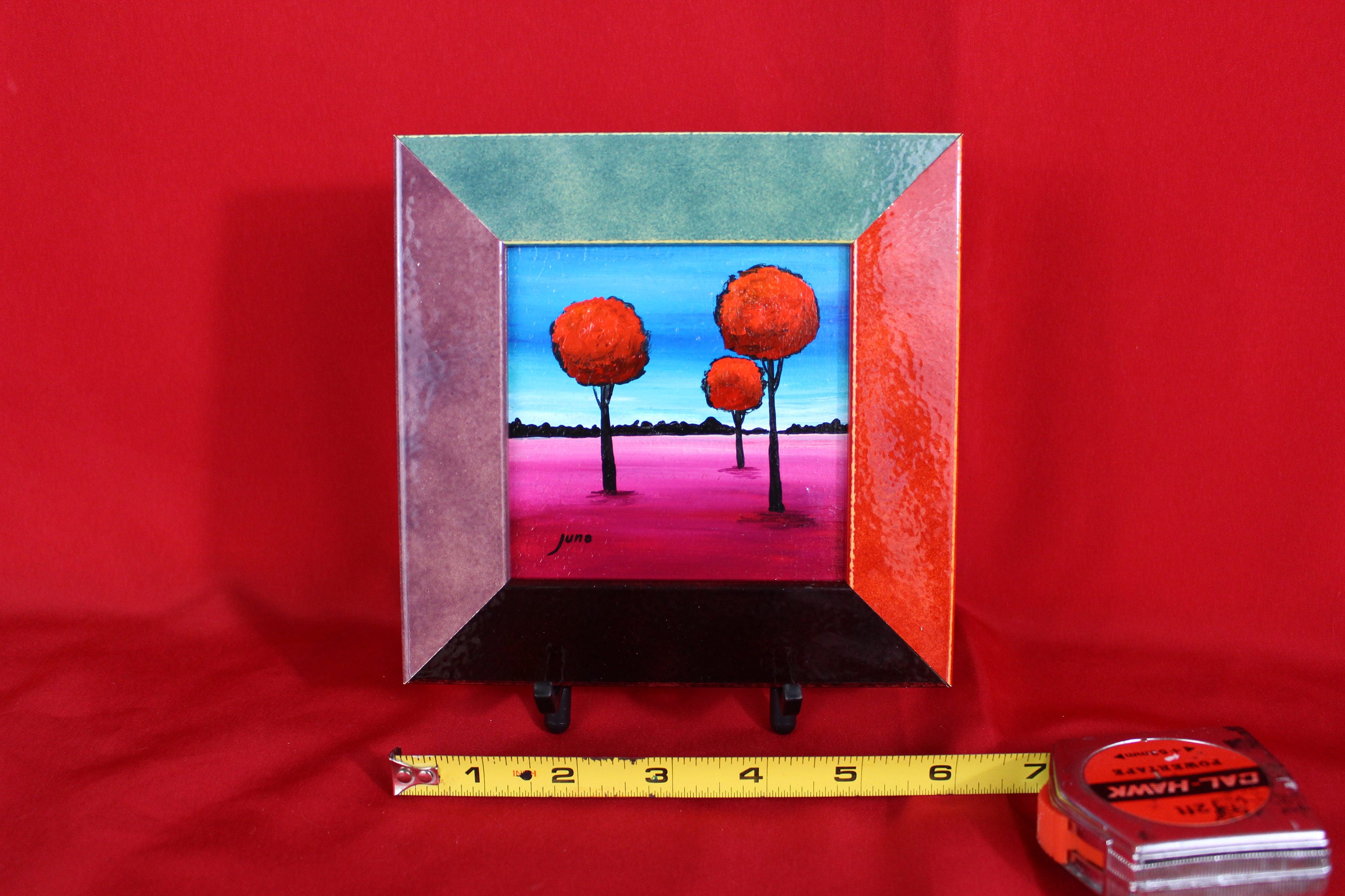 Miniature Framed Tree Landscape Painting Dr. Seuss Style tree | Etsy