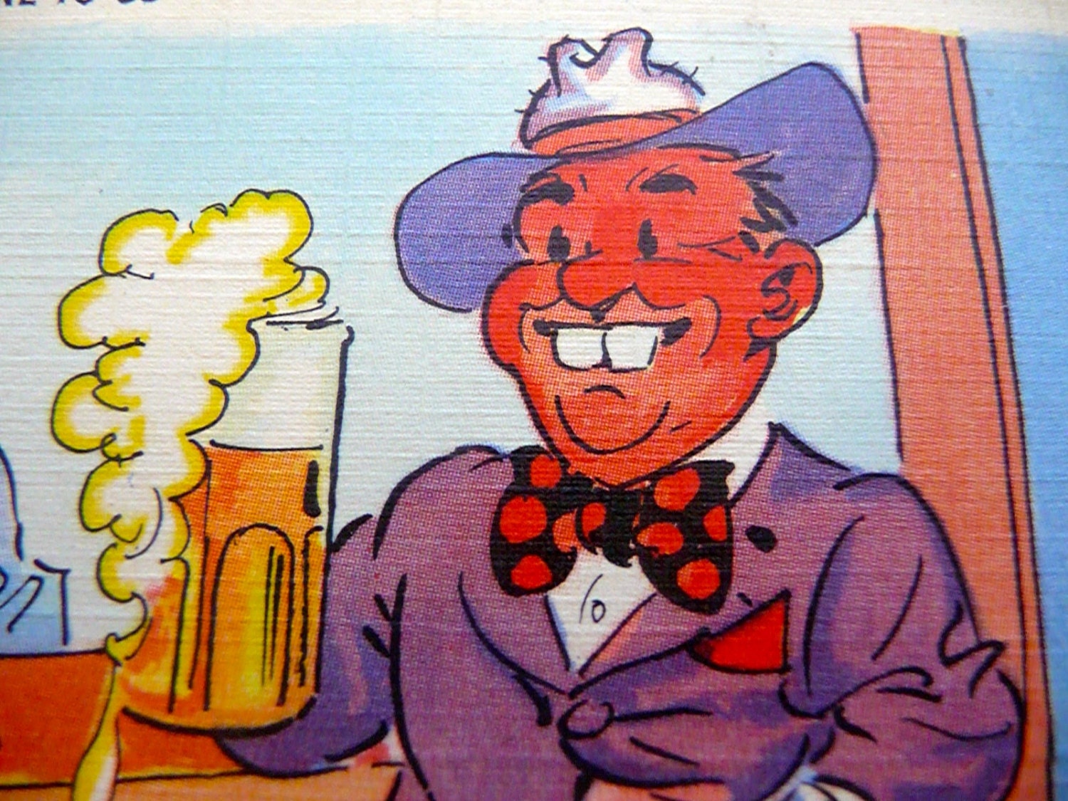 Vintage 1920's Bar Themed Postcard - Etsy