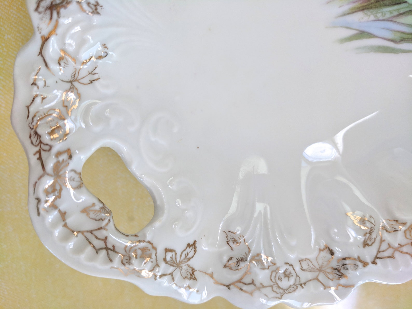 Vintage Pink Floral Serving Dish - Etsy