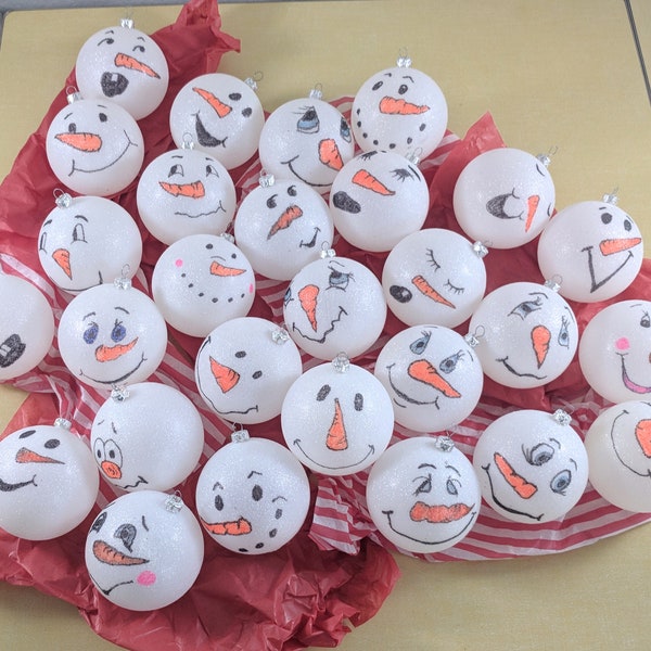 Snowman Ornament - Etsy