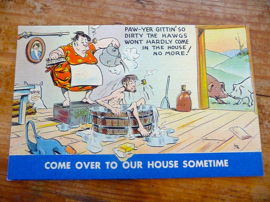 Vintage 1920's Low Brow, Country Humor Postcard - Etsy