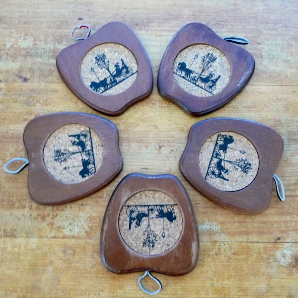 Apple Coasters - Etsy