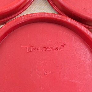 Set of Three Round Tupperware Containers With Red Lids - Etsy