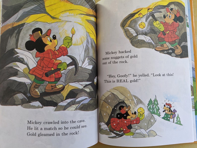 Disney's Fool's Gold Hardcover Book Mickey and Goofy | Etsy