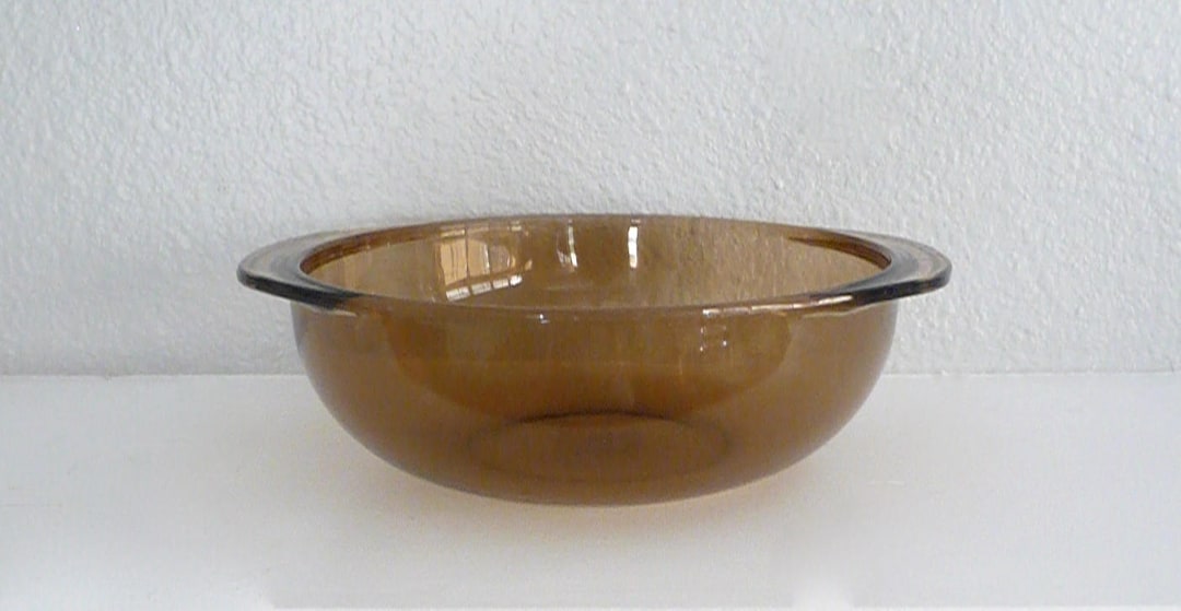 Vintage Pyrex Corning Bakeware Amber 2 Liter Casserole Dish With 2 ...