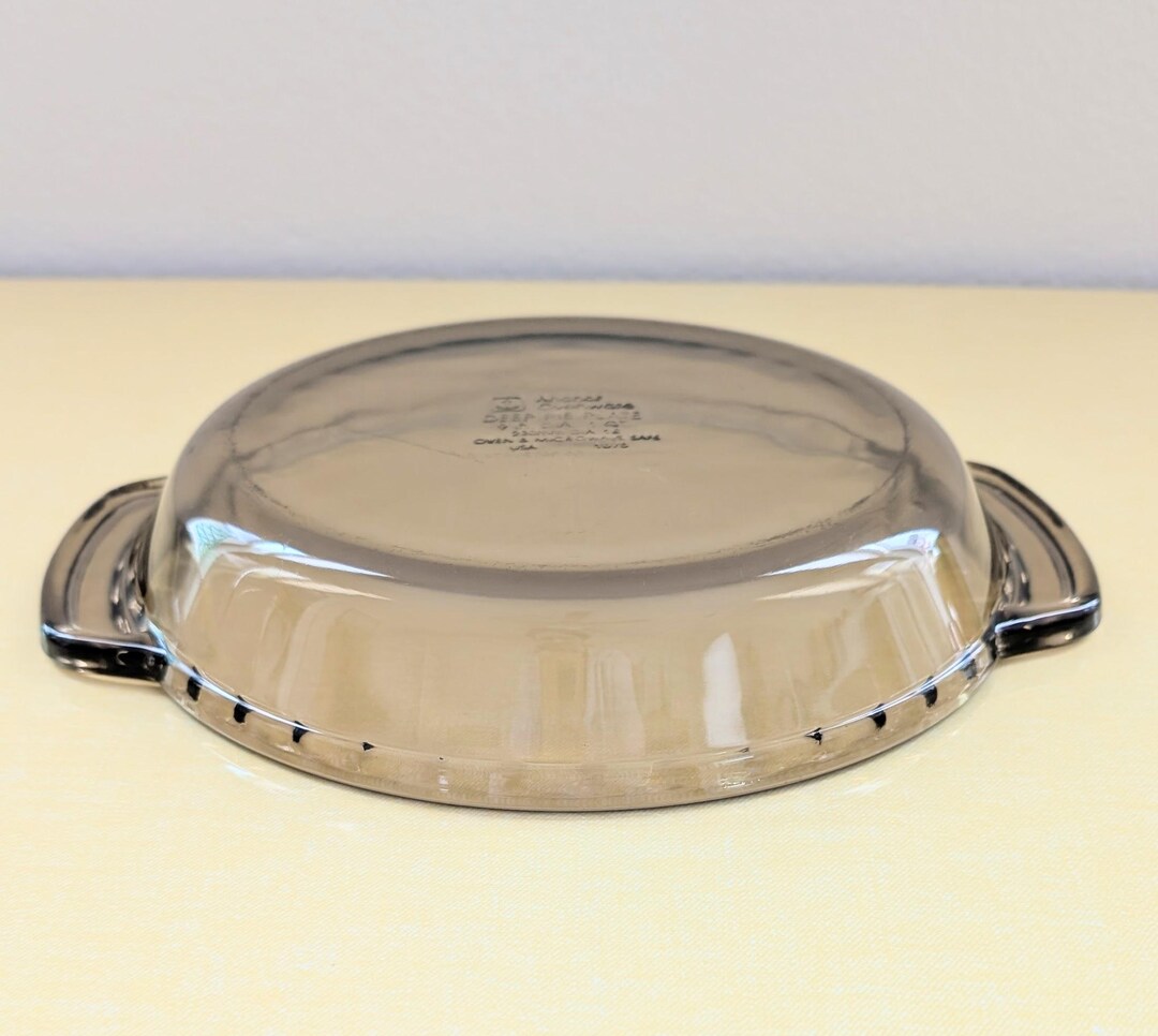 Anchor Ovenware Amber Glass Pie Pan - Etsy