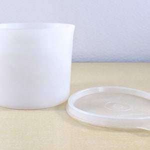 Small Round White Tupperware Storage Container - Etsy