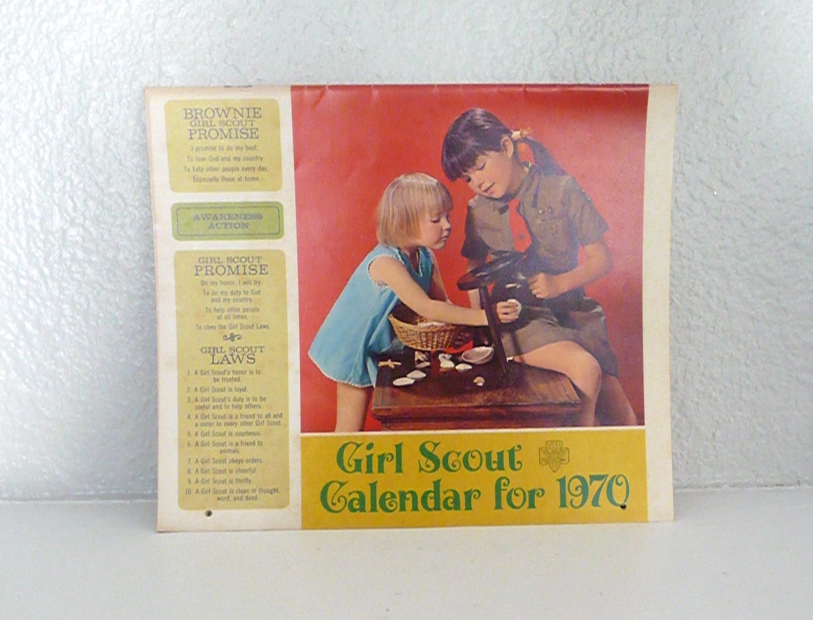 Vintage Girl Scout Calendar From 1970 - Etsy