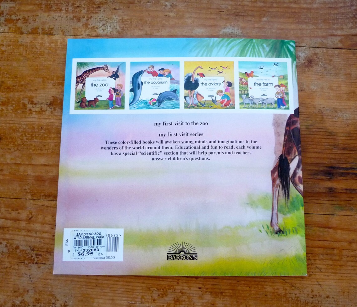 Vintage Children's Book My First Visit to the Zoo - Etsy