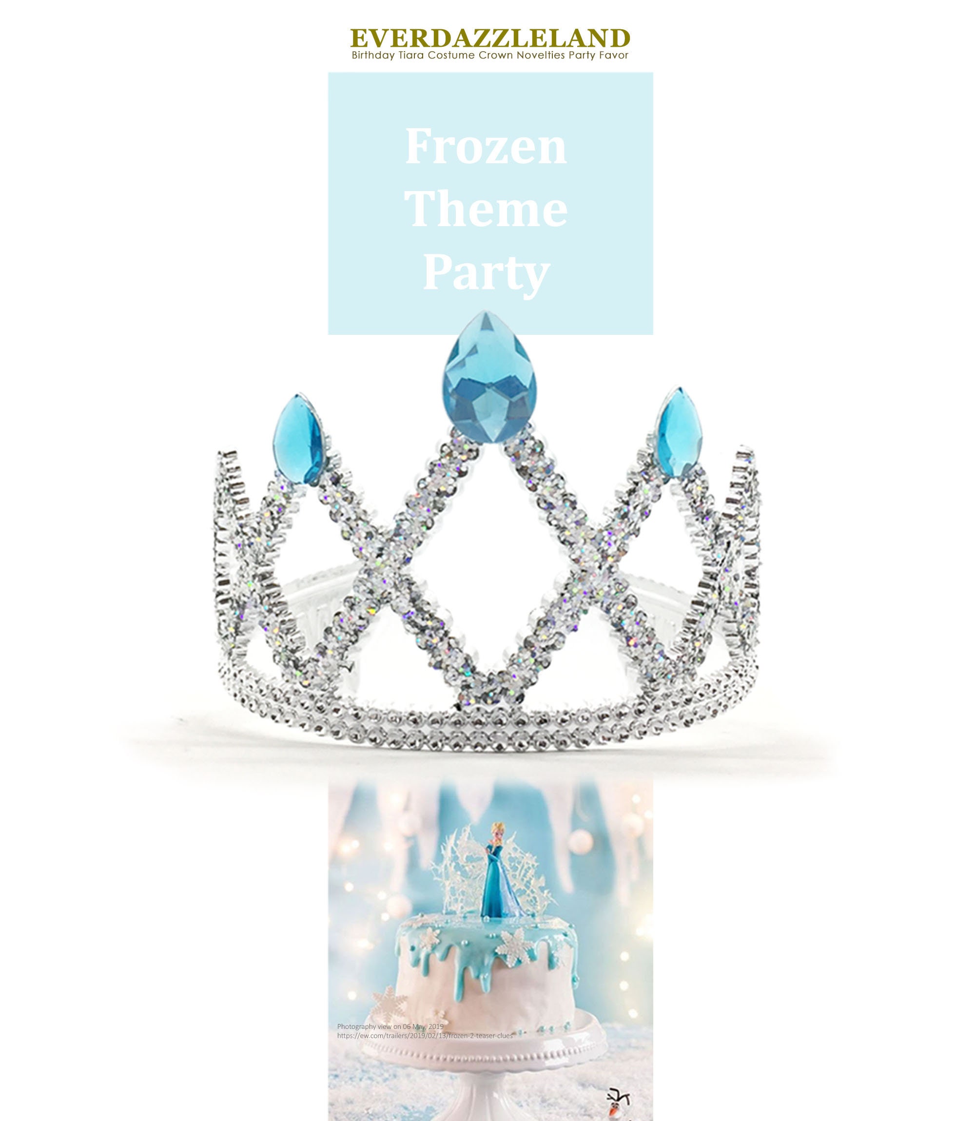 Frozen princess tiara Frozen elsa tiara Disney Princess elsa | Etsy