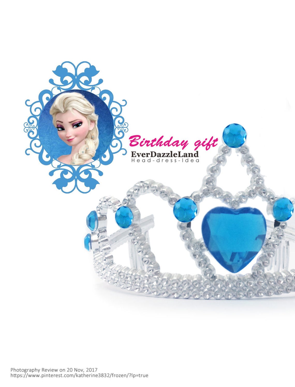 Frozen Birthday Costume Tiara Queen Elsa Crown Frozen Theme Party ...