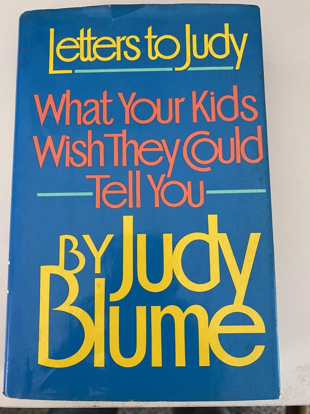 Letters to Judy by Judy Blume: Vintage Hardcover, 1986 - Etsy