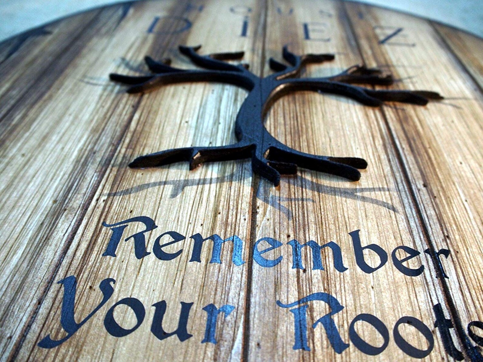 Personalized Rustic Barrel Sign Featuring an Embossed Tree of | Etsy
