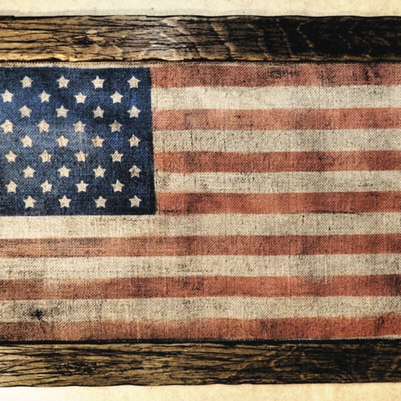 Rustic American Flag - Etsy