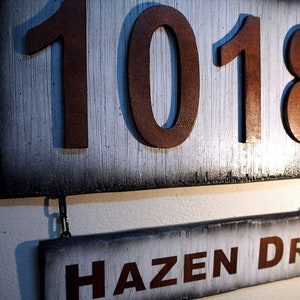 Rustic House Address Signs Rubbed Bronze-colored House - Etsy