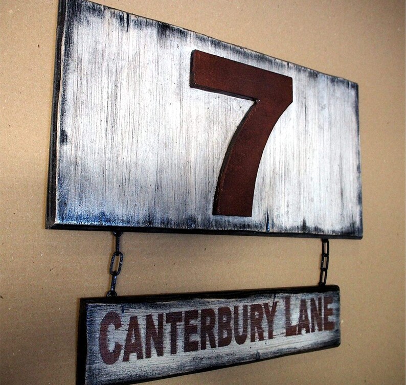 Rustic House Address Signs Rubbed Bronze-colored House | Etsy