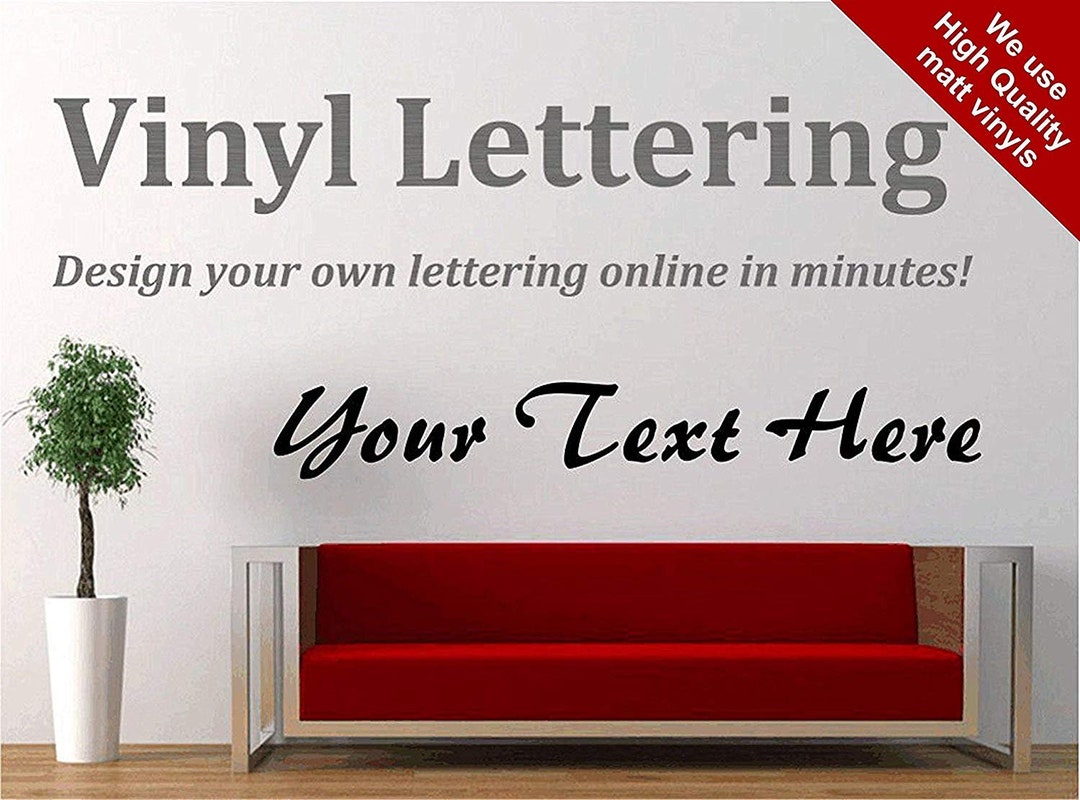 Large Custom Vinyl Lettering, Wall Decals Letters Vinyl Wall Decor ...