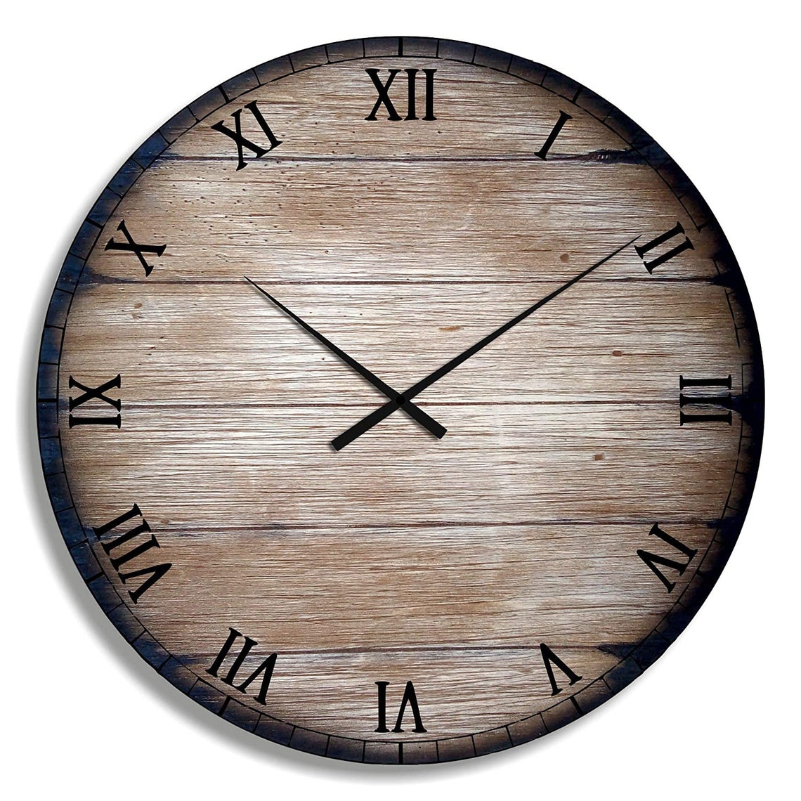 Farmhouse Wood Wall Clock Inspired by Aged Wine & Whiskey | Etsy