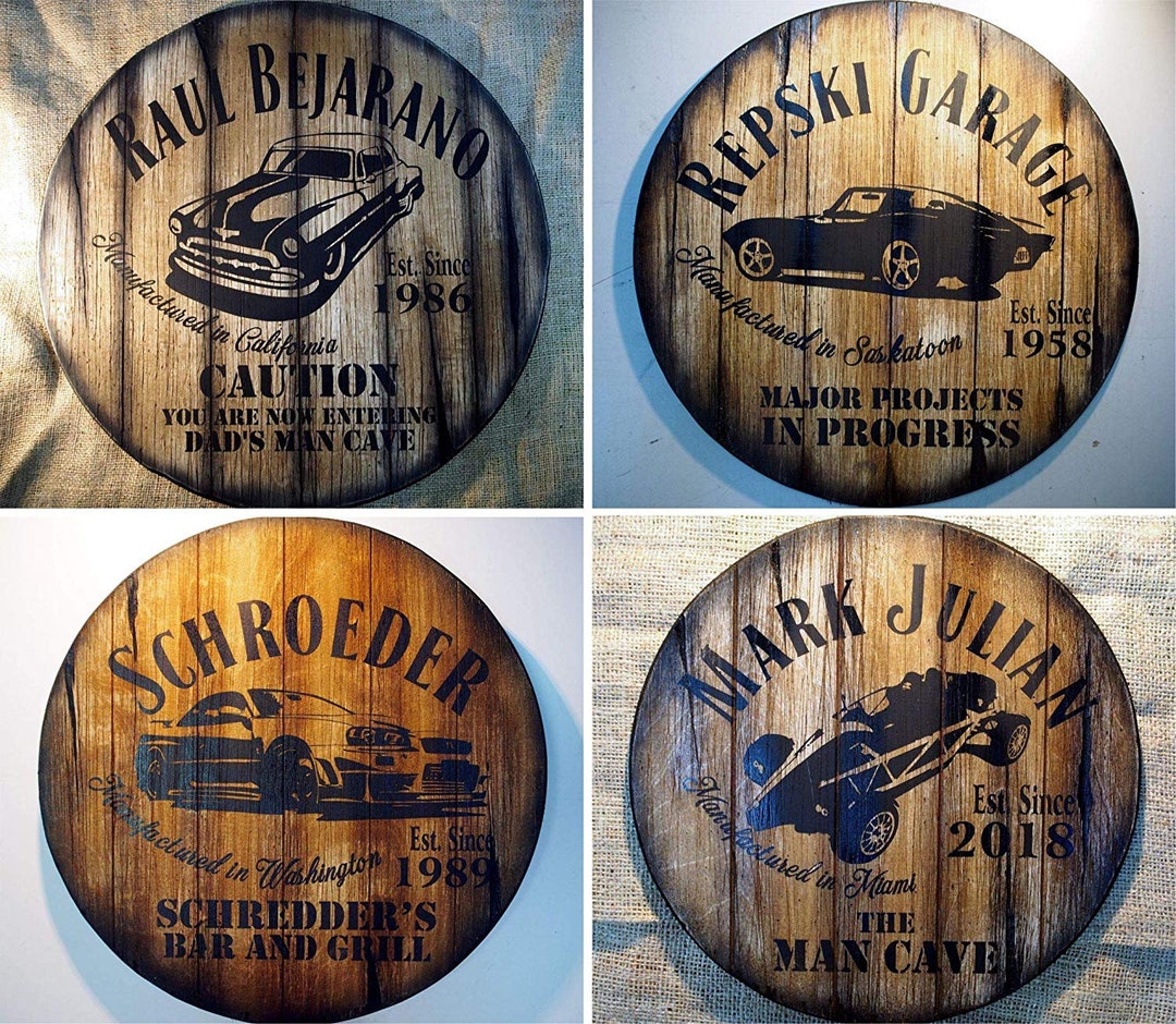 Custom Sign With Your Favorite Car Model Painted on Rustic Wall Decor ...