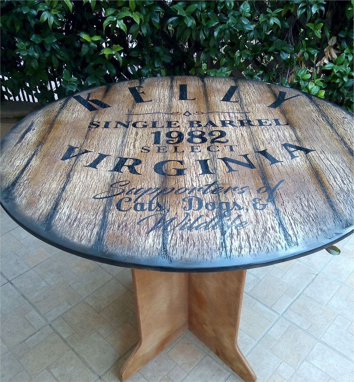 Personalized Table Top Inspired by Bourbon Whiskey Barrels - Etsy