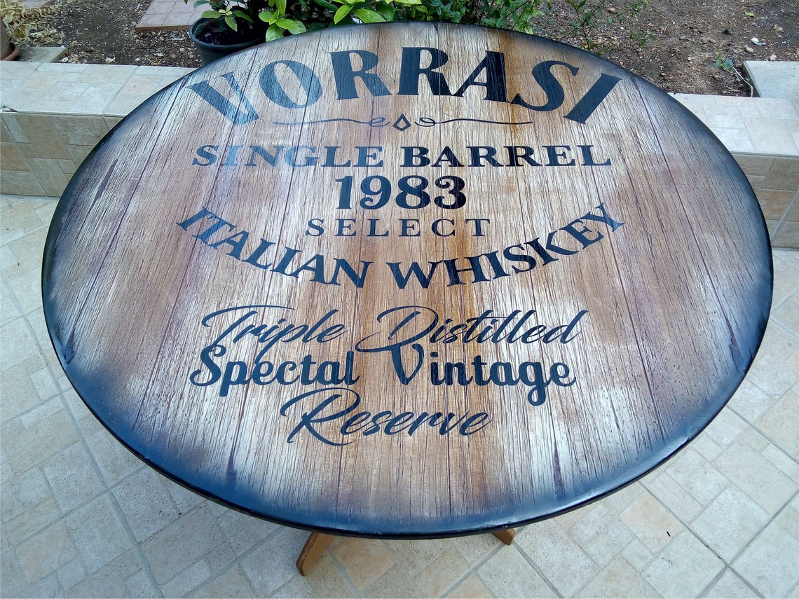 Personalized Table Top Inspired by Bourbon Whiskey Barrels - Etsy