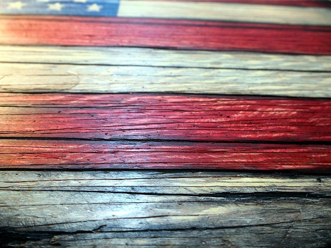 Wooden American Flag Decor Sign Rustic Decor Inspired by - Etsy