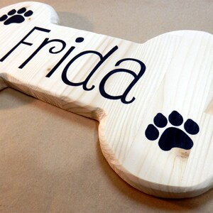 Dog Bone Shaped Sign Family Pet Name Personalized Wooden - Etsy Australia