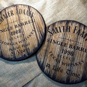 Custom Rustic Barrel Head Sign Inspired by Old Whiskey Barrels ...