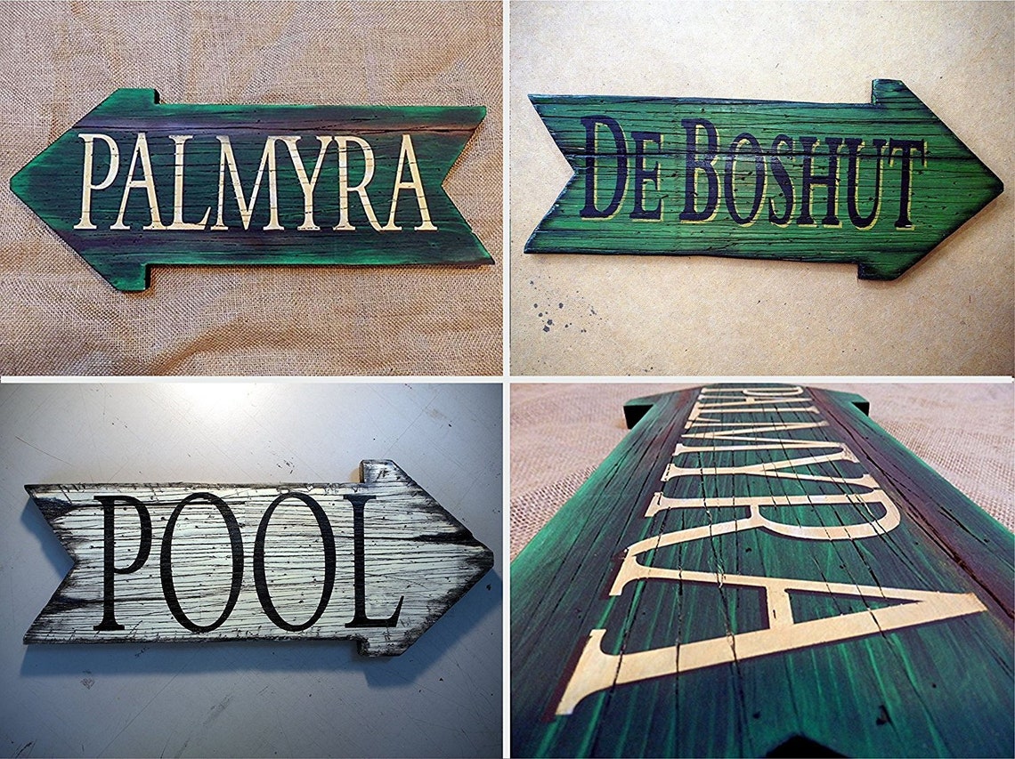 Custom Arrow Shaped Wooden Sign Personalized Gifts Rustic | Etsy