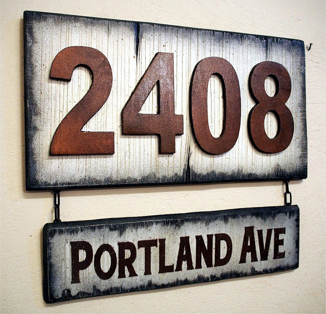 Rustic House Address Signs Rubbed Bronze-colored House - Etsy