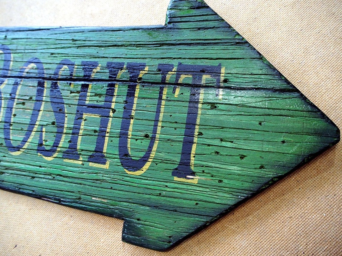 Custom Arrow Shaped Wooden Sign Personalized Gifts Rustic | Etsy