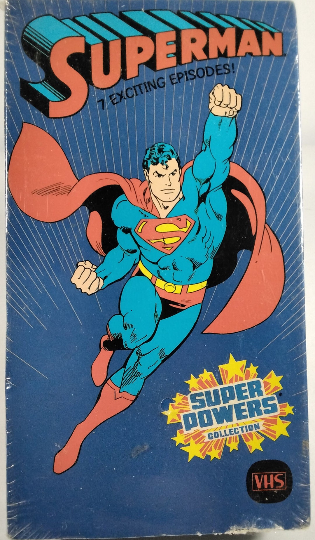 Factory Sealed Superman Animated VHS 7 Exciting Episodes Super Powers ...