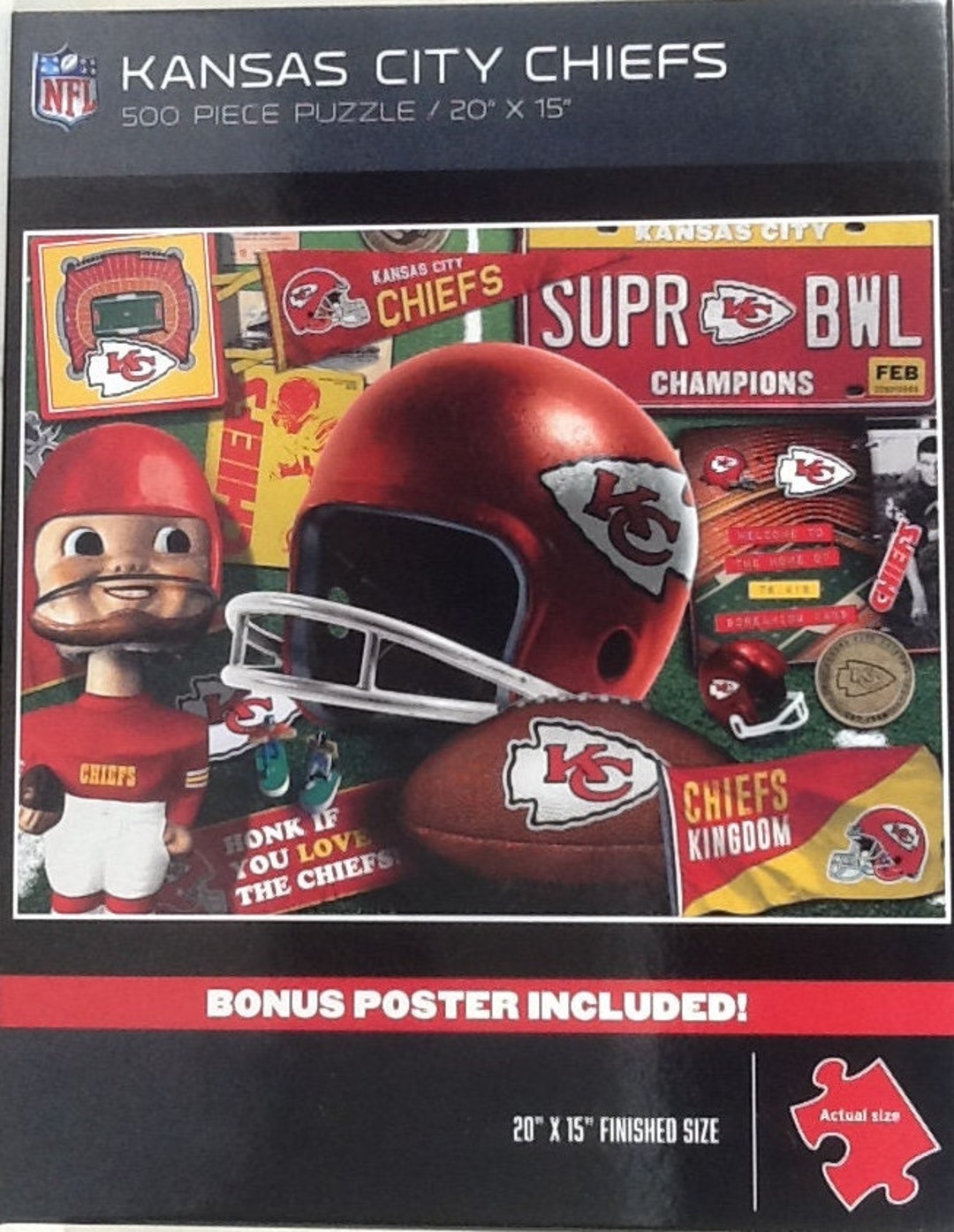 Kansas City Chiefs NFL Chiefs Kingdom 500 Pc Jigsaw Puzzle - Etsy