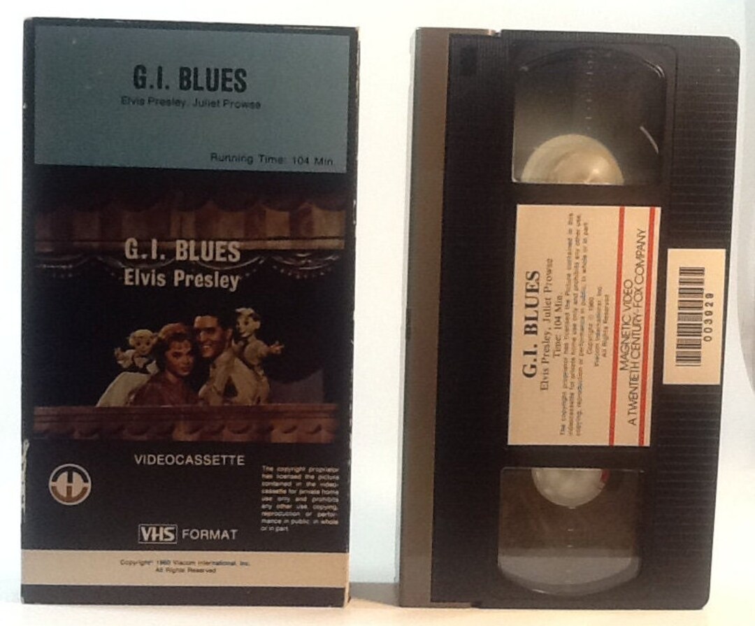 Vintage 1980 Magnetic Video VHS G.I. BLUES Elvis Presley - Etsy