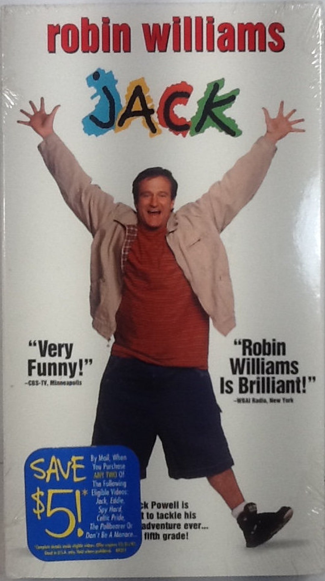 Factory Sealed Jack VHS Robin Williams Bill Cosby Fran Drescher ...
