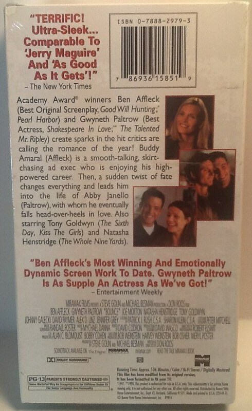 FACTORY SEALED Bounce VHS Ben Affleck Gwyneth Paltrow Johnny - Etsy Canada