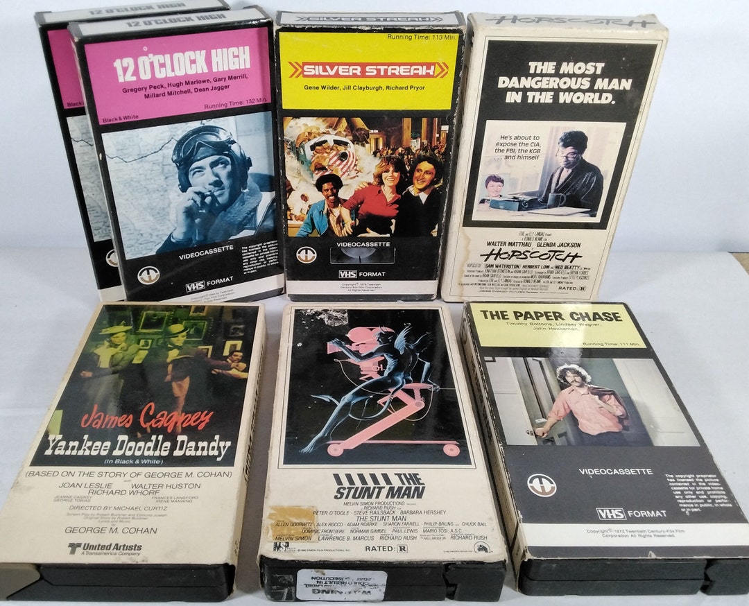 Vintage Magnetic Video VHS Lot 12 O'clock High Silver Streak the Stunt ...
