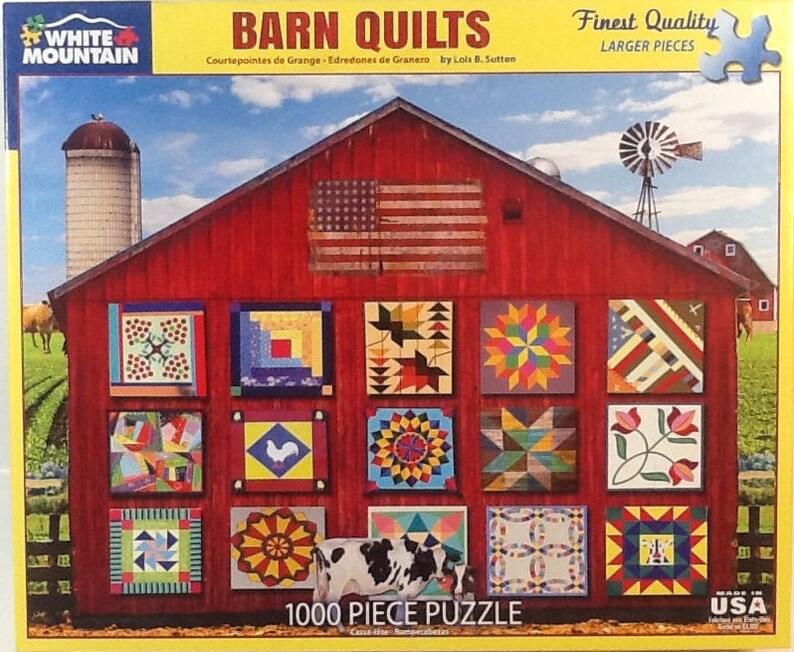 Barn Quilts Lois B. Sutton Jigsaw Puzzle 1000 Pc 24 X 30 White Mountain ...