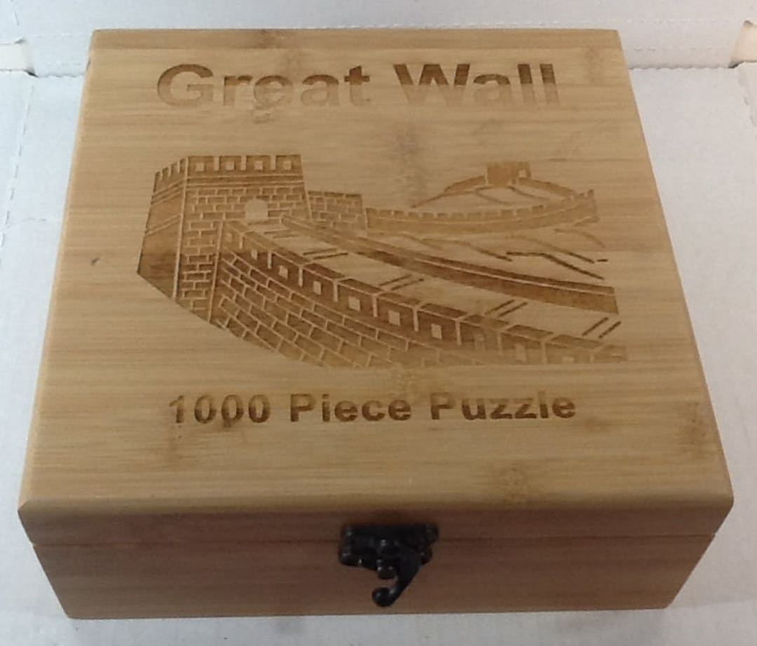 Great Wall of China 1000 Pc Jigsaw Puzzle in Bamboo Box With Latch 27 X ...