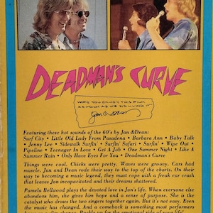 VINTAGE Deadman's Curve the Jan & Dean Story VHS Richard Hatch Bruce ...