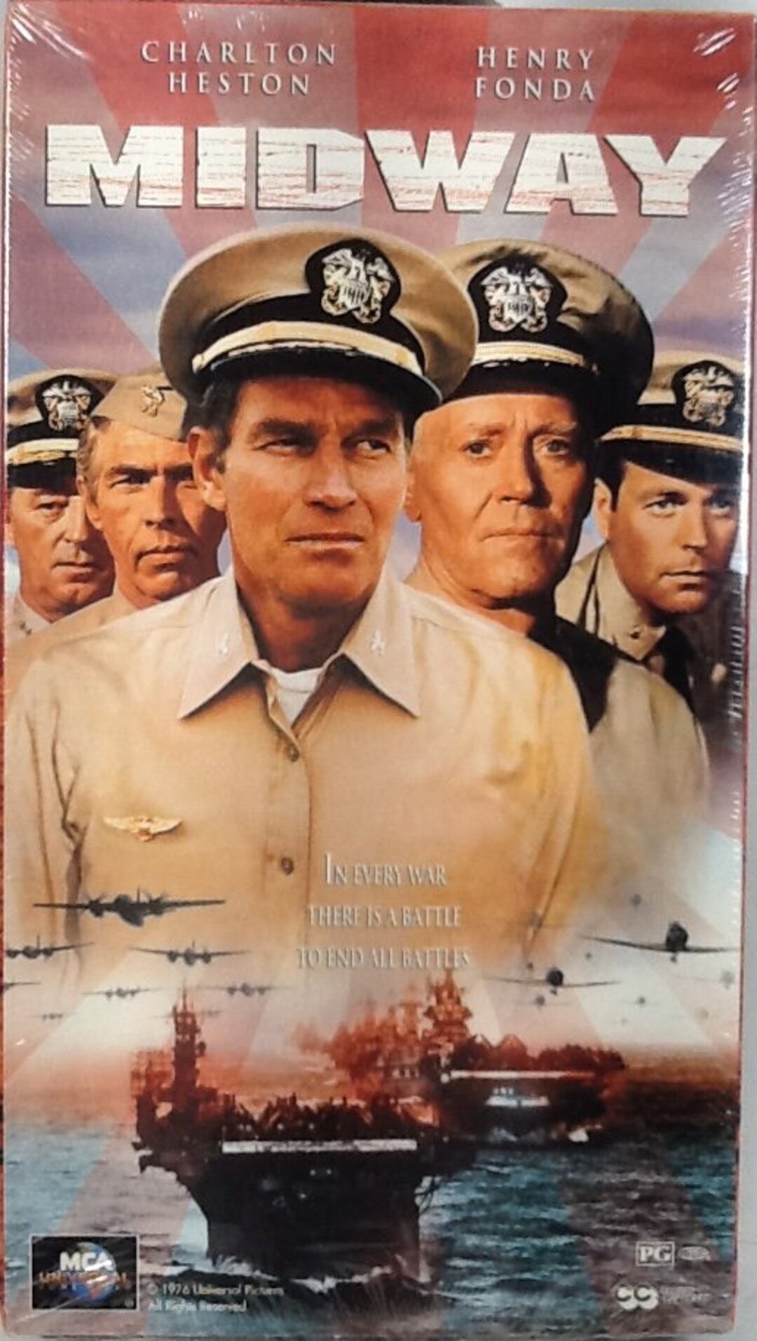 Factory Sealed Midway VHS Charlton Heston Henry Fonda James Coburn ...